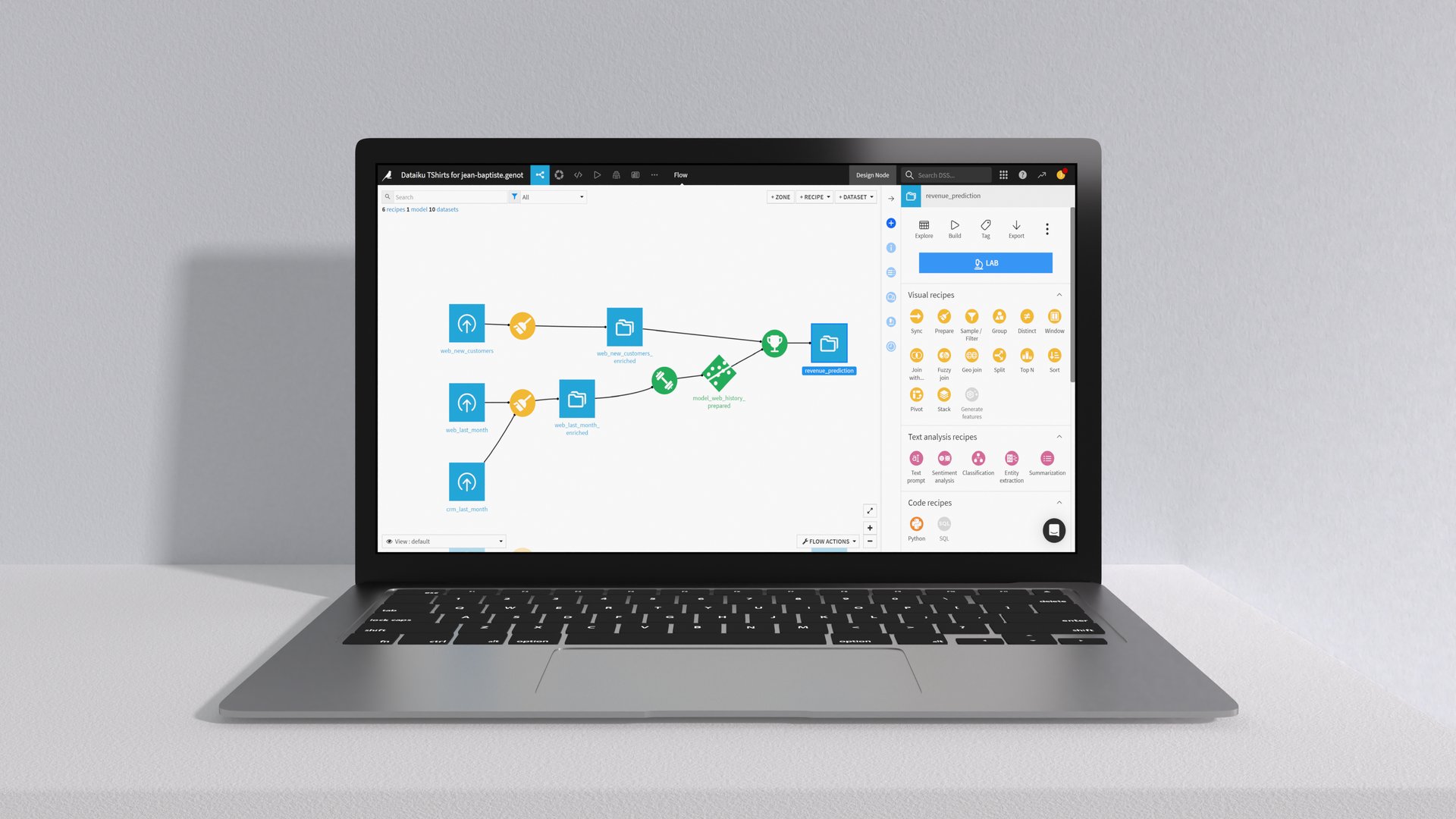 Dataiku Interactive Data Sheet